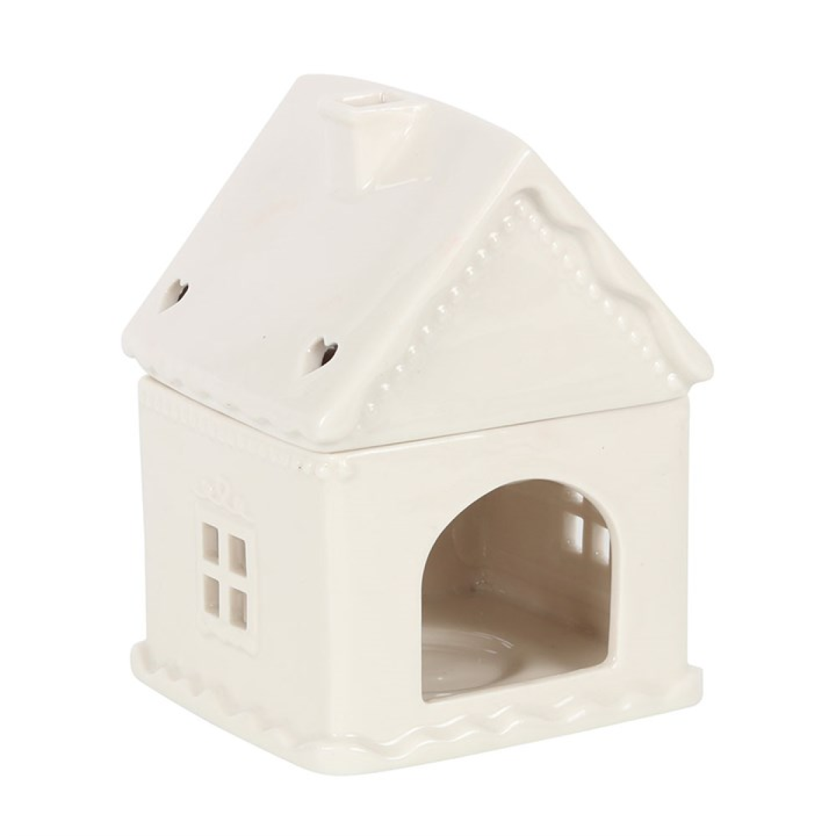 White Gingerbread House Oil Burner - starletstyle
