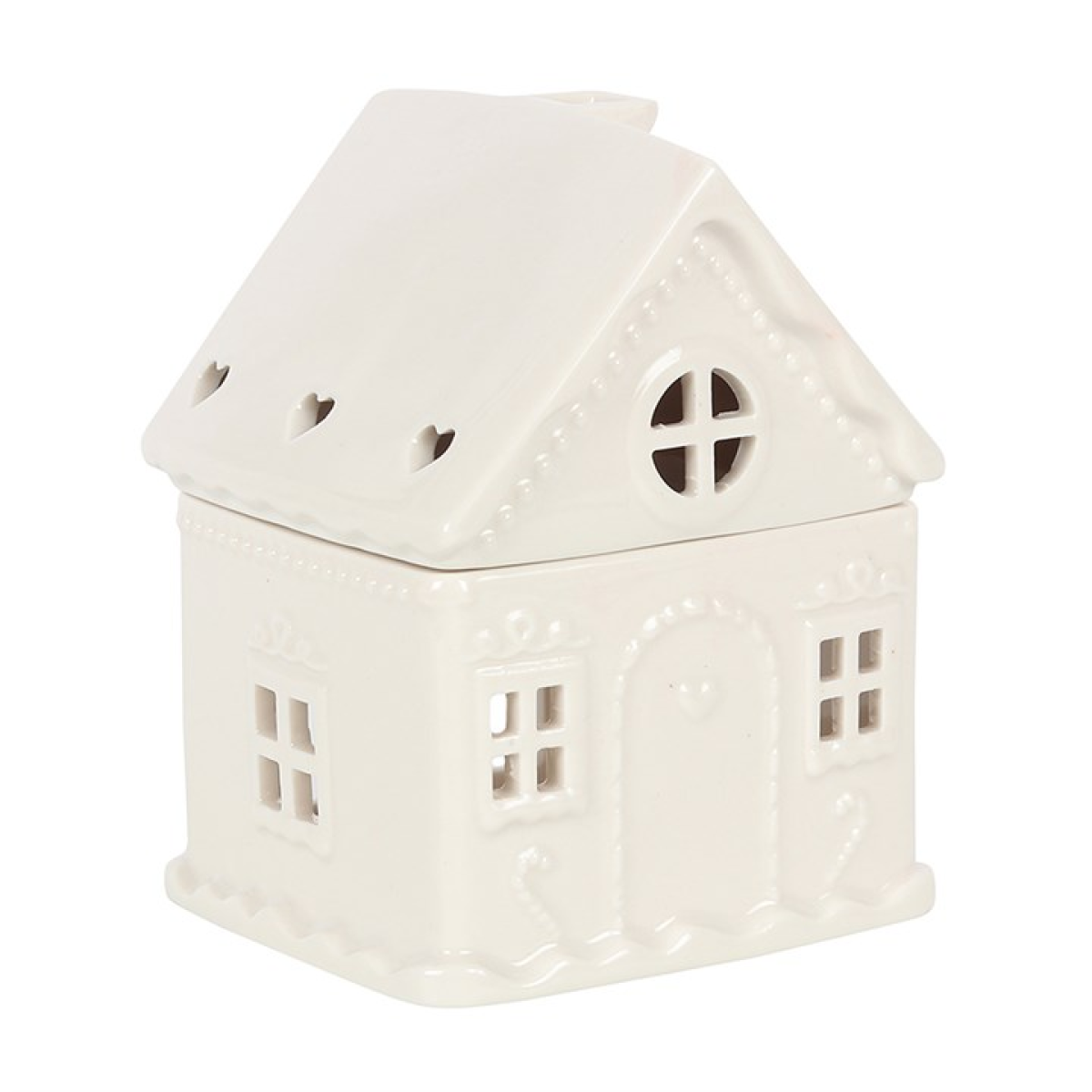 White Gingerbread House Oil Burner - starletstyle