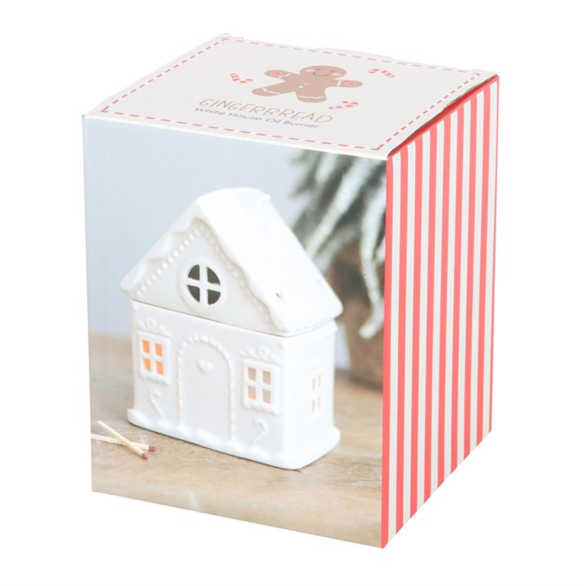 White Gingerbread House Oil Burner - starletstyle